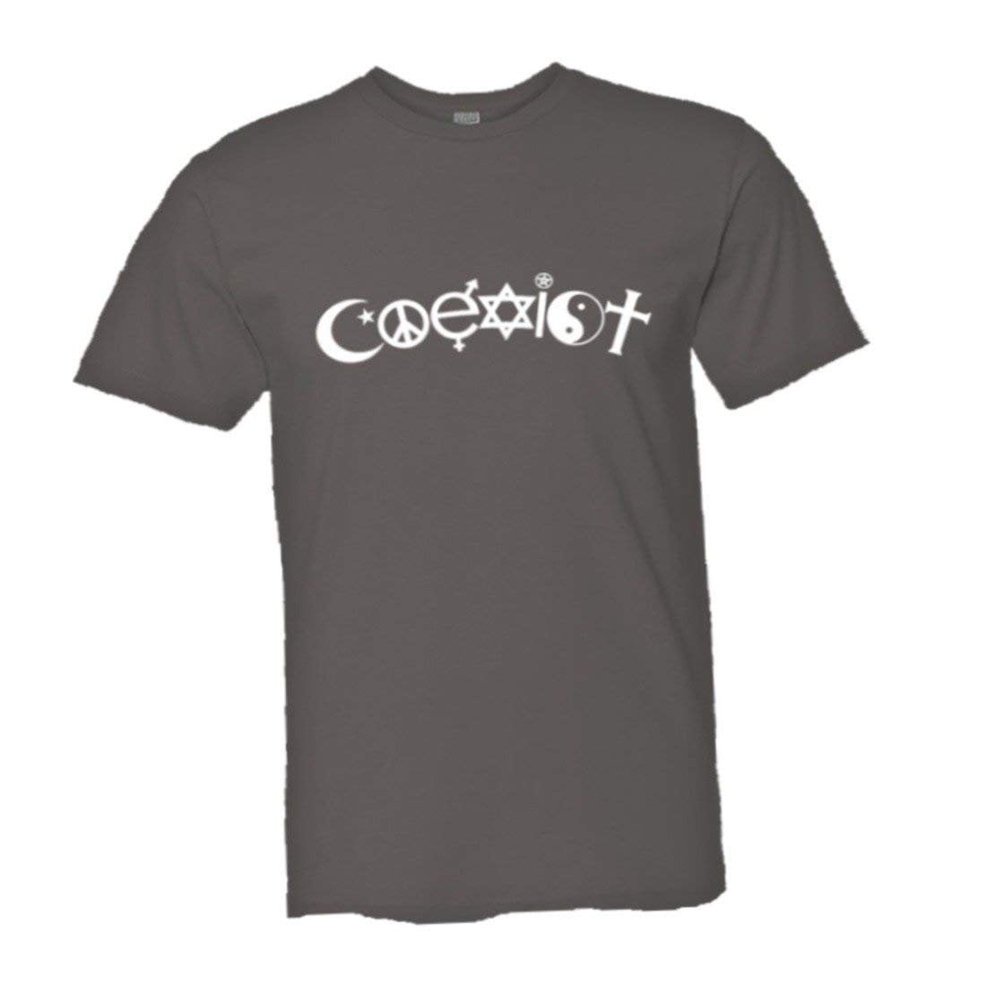 PleaseMeTees™ Mens Classic Arched Coexist Religion Symbols HQ Tee ...