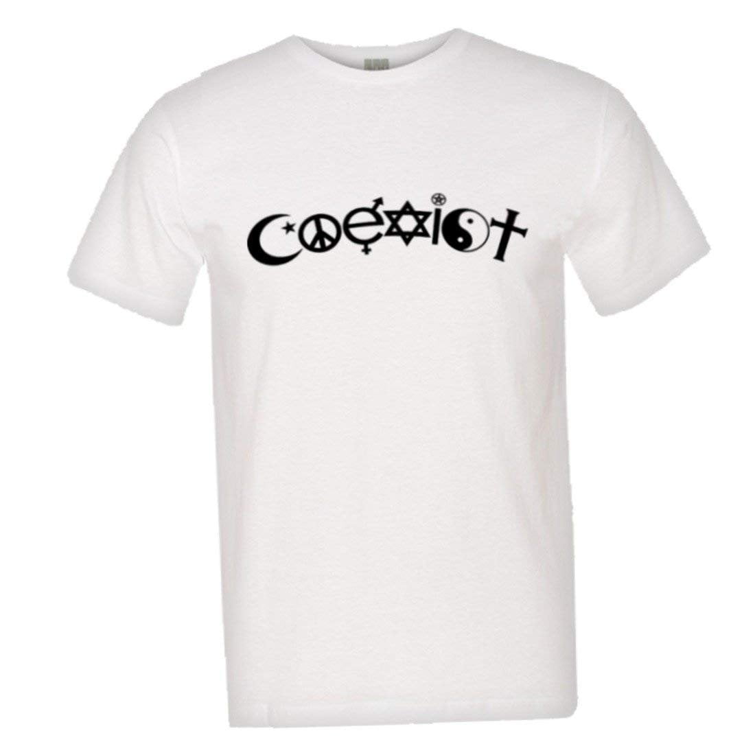 PleaseMeTees™ Mens Classic Arched Coexist Religion Symbols HQ Tee ...