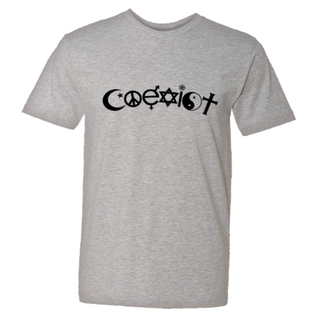 PleaseMeTees™ Mens Classic Arched Coexist Religion Symbols HQ Tee ...