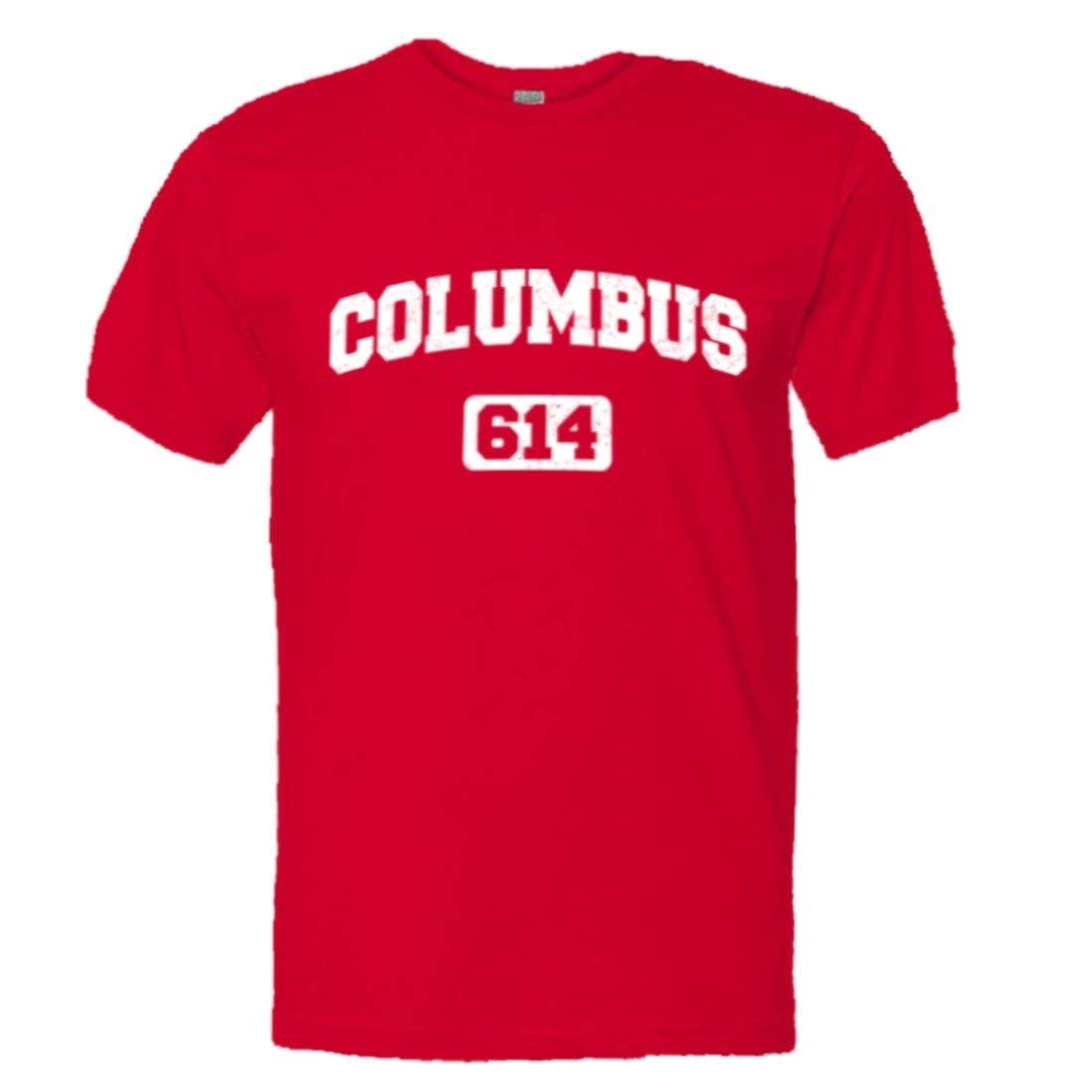 PleaseMeTees™ Mens Columbus 614 CBUS Area Code Distressed HQ Tee ...