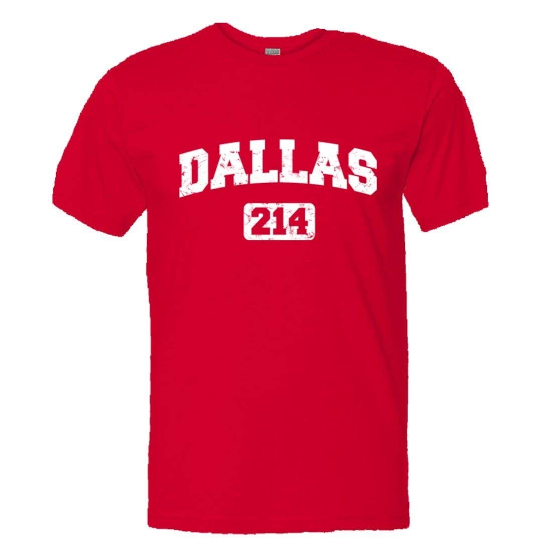 PleaseMeTees™ Mens Dallas 214 Area Code Distressed HQ Tee - Walmart.com
