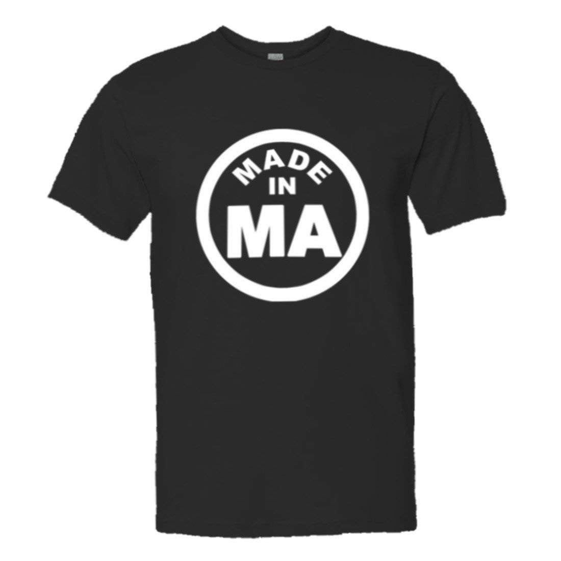 PleaseMeTees™ Mens From Born Made In Massachusetts MA Logo Label HQ Tee ...