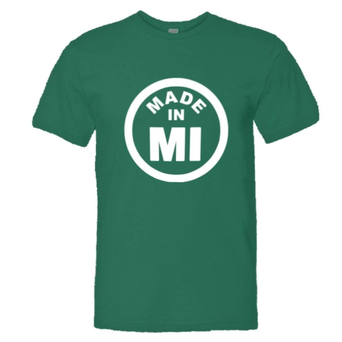 PleaseMeTees™ Mens From Born Made In Michigan MI Logo Label HQ Tee ...