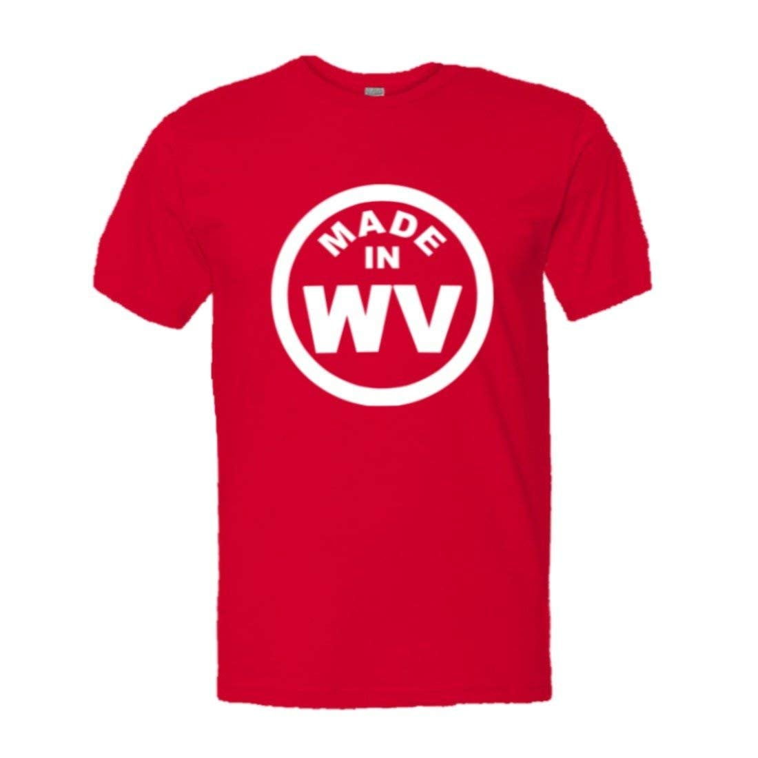 PleaseMeTees™ Mens From Born Made In West Virginia WV Logo Label HQ Tee ...