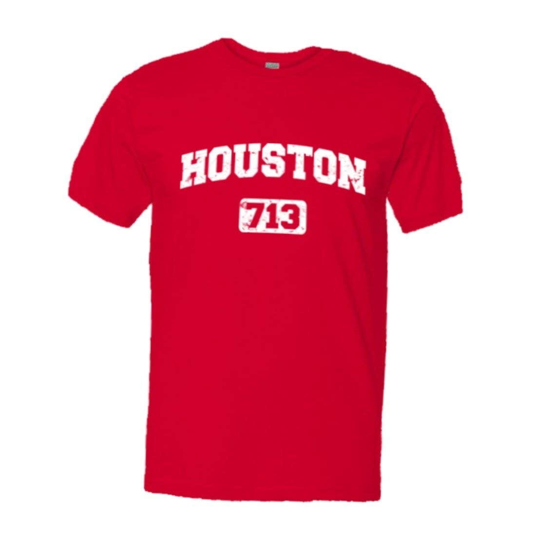 PleaseMeTees™ Mens Houston 713 Area Code Distressed HQ Tee - Walmart.com
