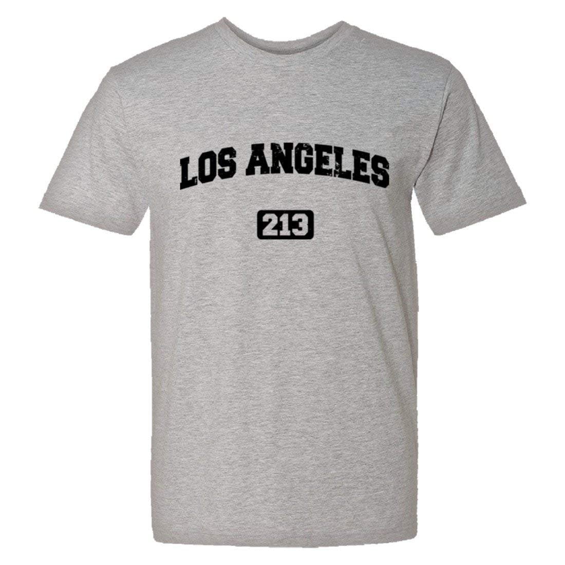 PleaseMeTees™ Mens Los Angeles 213 L.A. Area Code Distressed HQ Tee ...