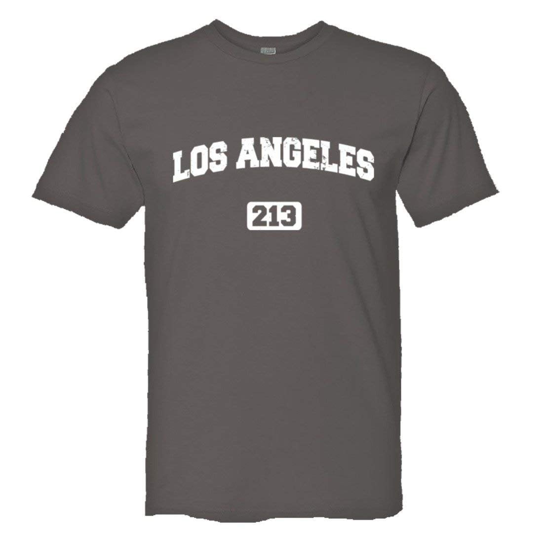 PleaseMeTees™ Mens Los Angeles 213 L.A. Area Code Distressed HQ Tee ...