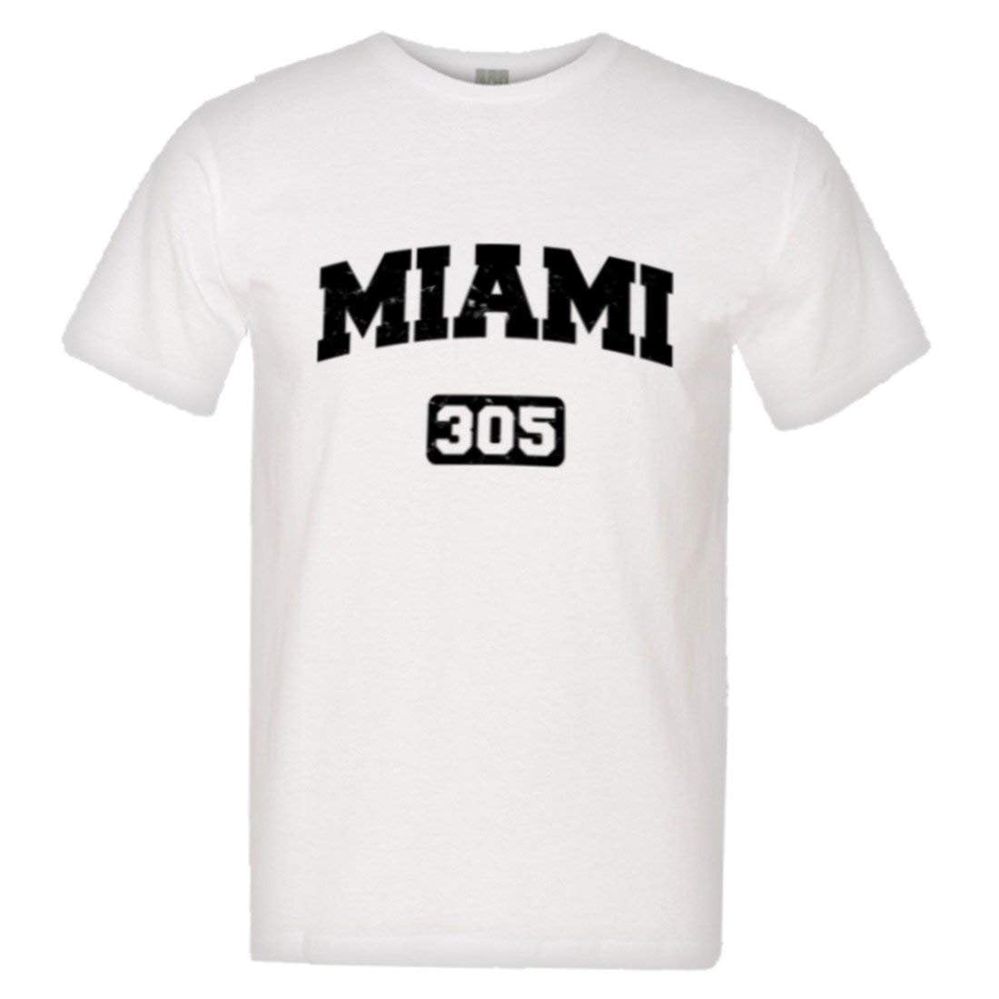 PleaseMeTees™ Mens Miami Florida 305 Area Code Distressed HQ Tee ...