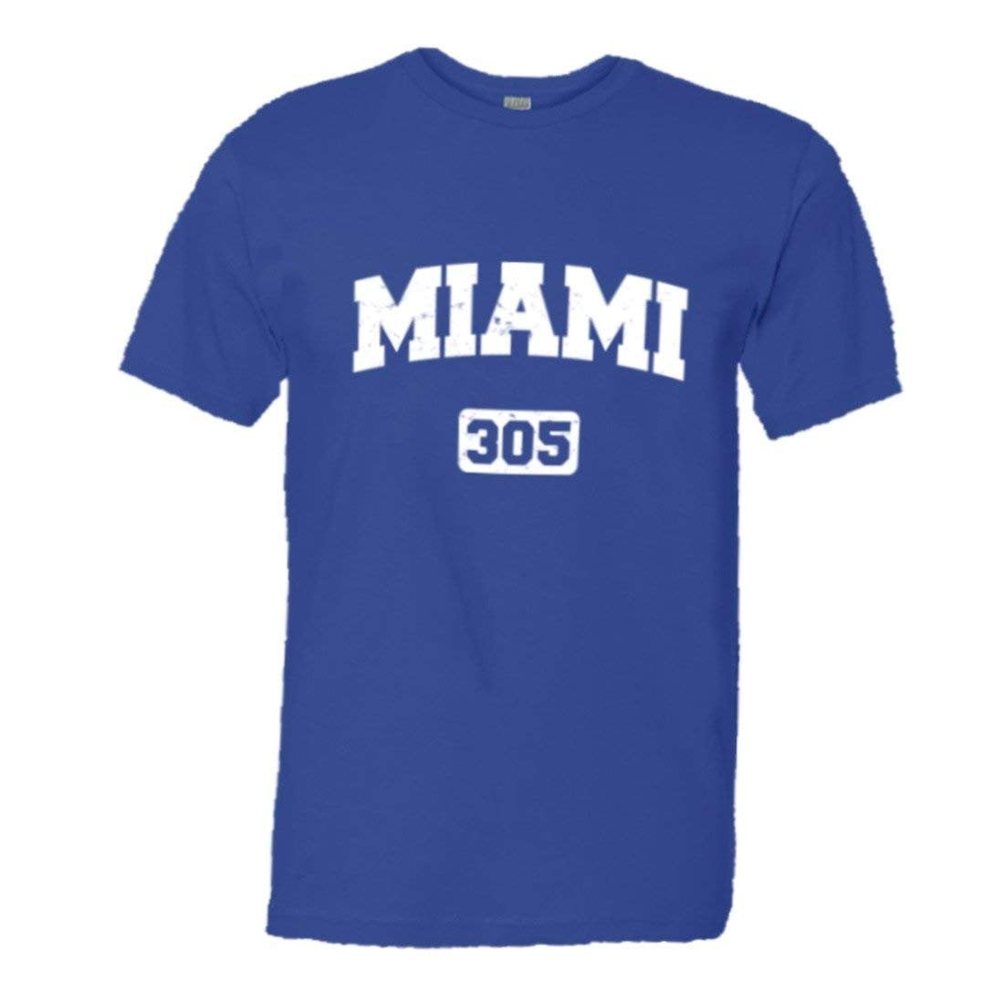 PleaseMeTees™ Mens Miami Florida 305 Area Code Distressed HQ Tee ...