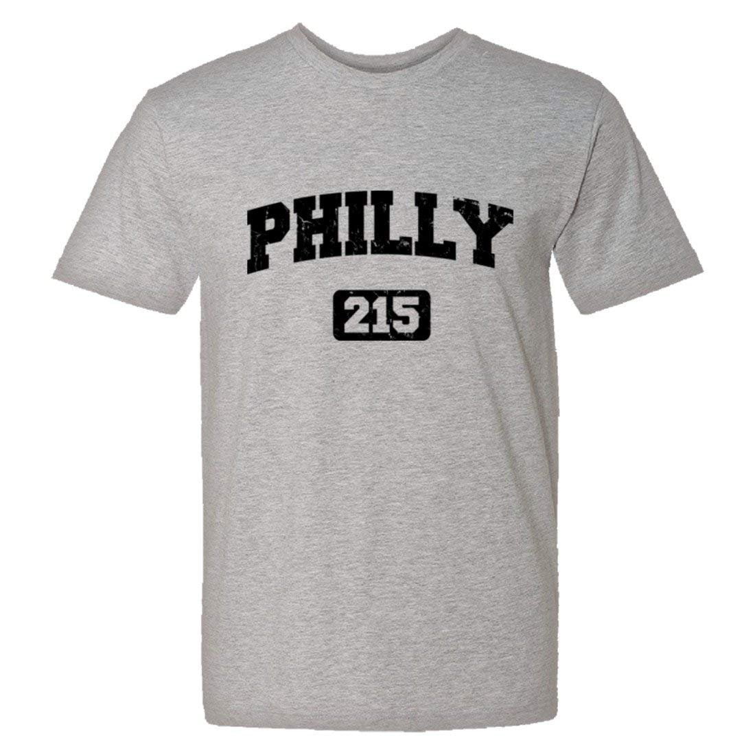 PleaseMeTees™ Mens Philly 215 Area Code Philadelphia Distressed HQ Tee ...