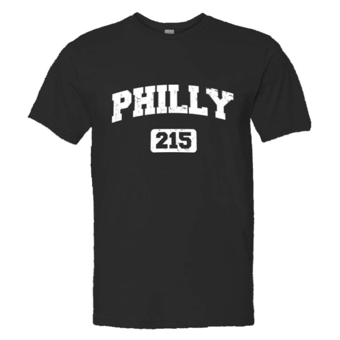 PleaseMeTees™ Mens Philly 215 Area Code Philadelphia Distressed HQ Tee ...