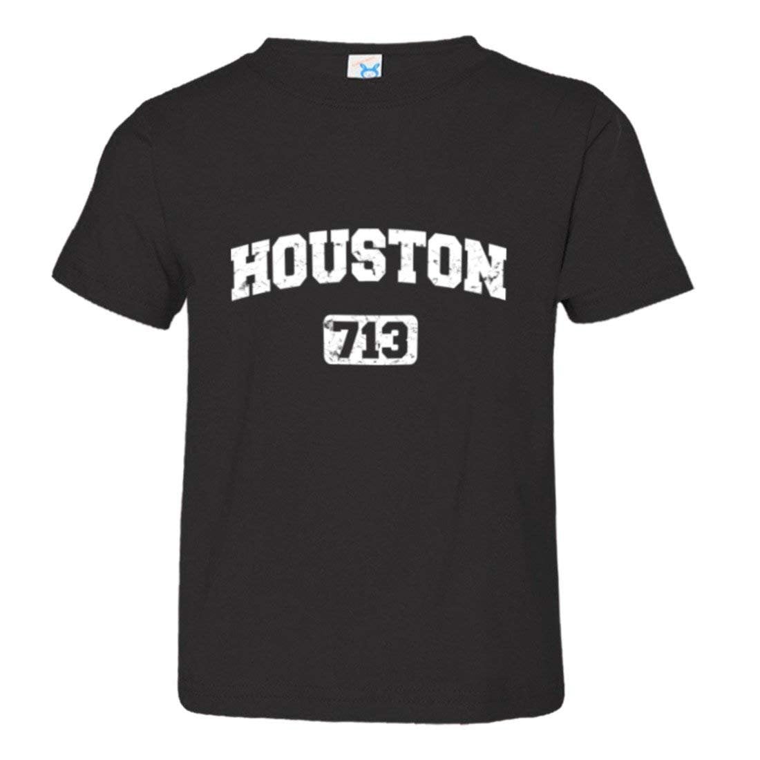 PleaseMeTees™ Toddler Houston 713 Area Code Distressed HQ Tee - Walmart.com
