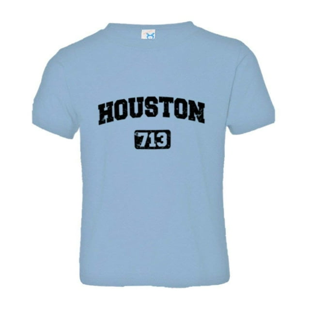PleaseMeTees™ Toddler Houston 713 Area Code Distressed HQ Tee - Walmart.com
