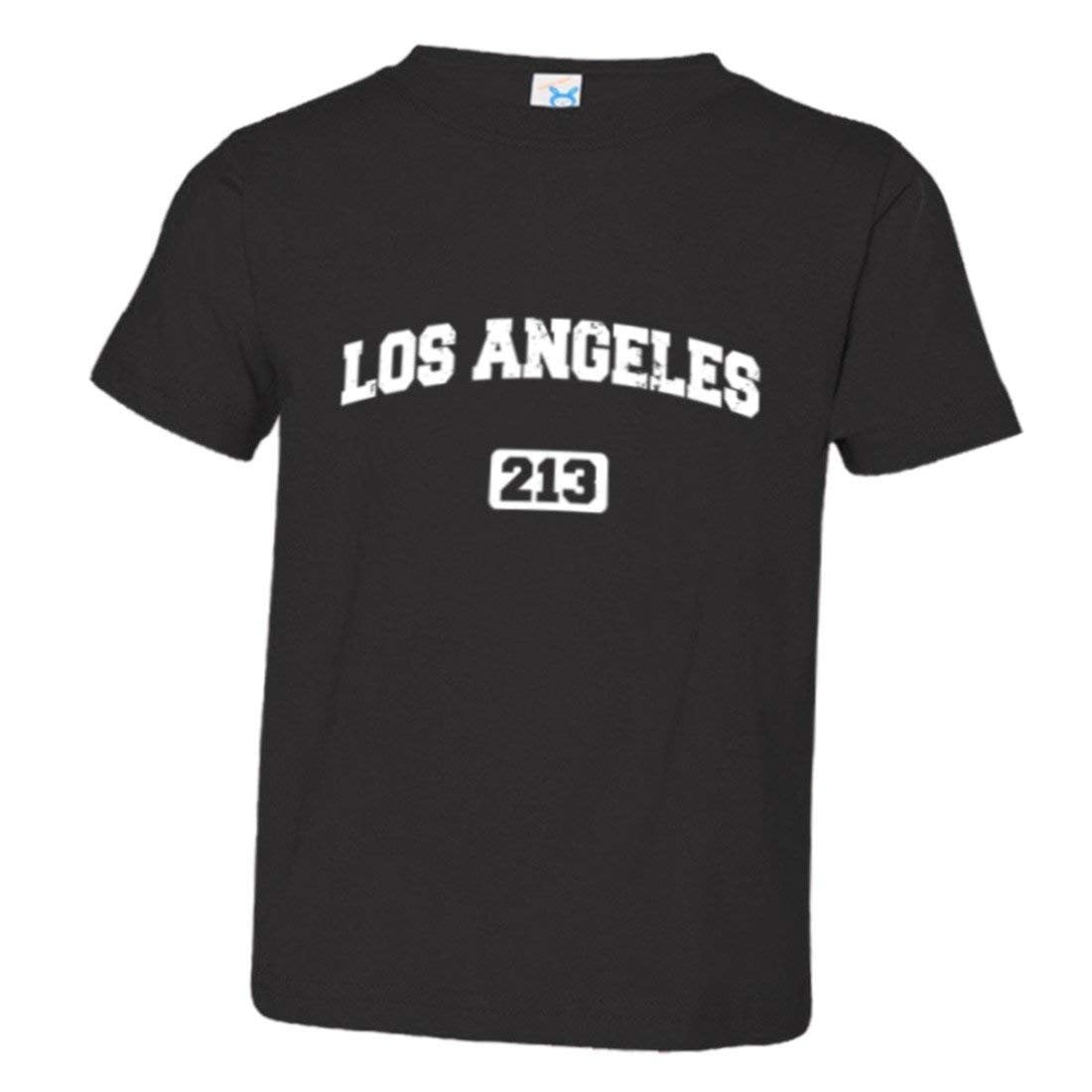 PleaseMeTees™ Toddler Los Angeles 213 L.A. Area Code Distressed HQ Tee ...