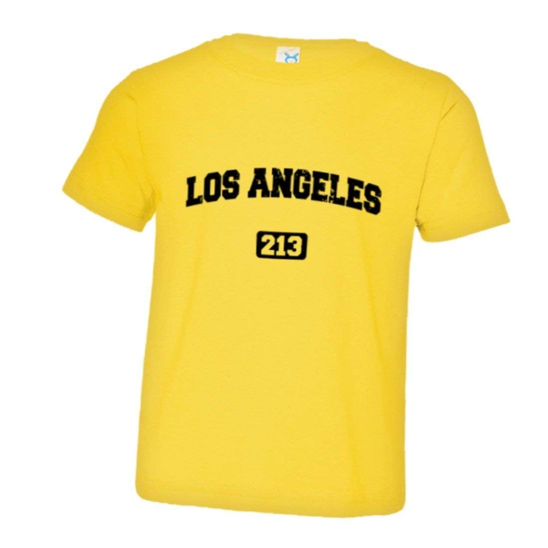 PleaseMeTees™ Toddler Los Angeles 213 L.A. Area Code Distressed HQ Tee ...
