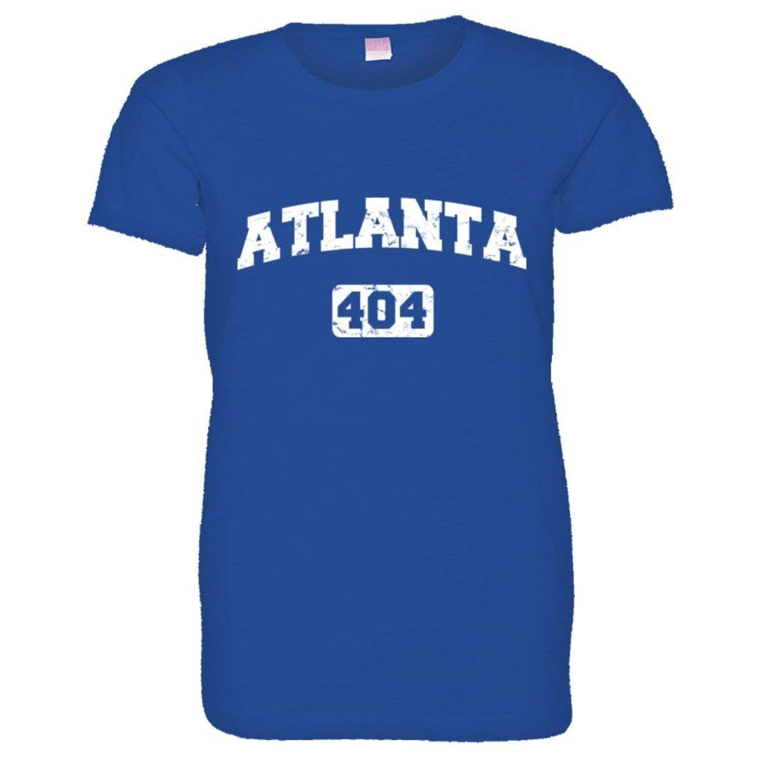 PleaseMeTees™ Womens Atlanta 404 Area Code Distressed HQ Fashion Tee ...