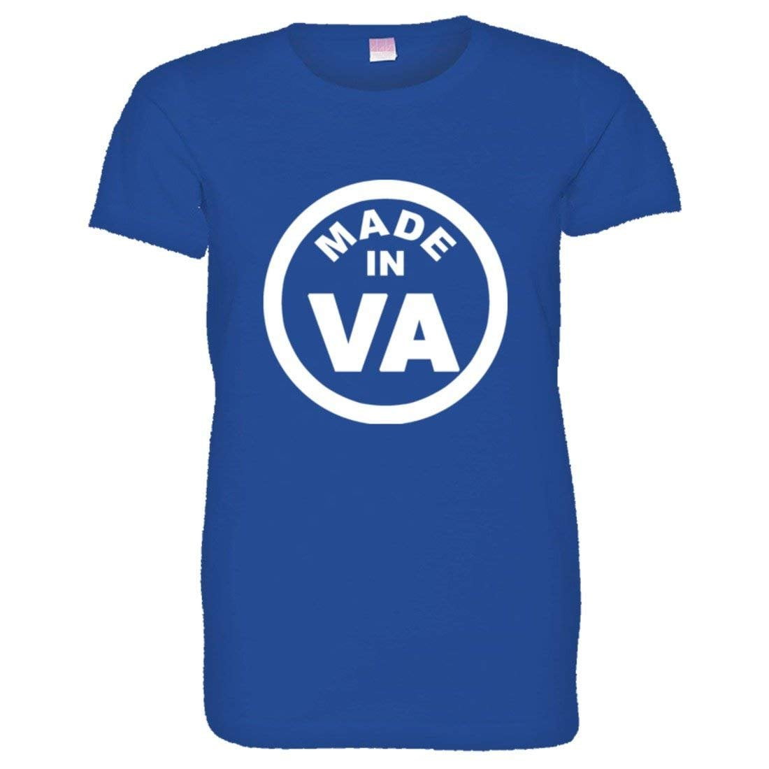 PleaseMeTees™ Womens Born Made In Virginia Lovers VA Logo Label HQ Tee ...