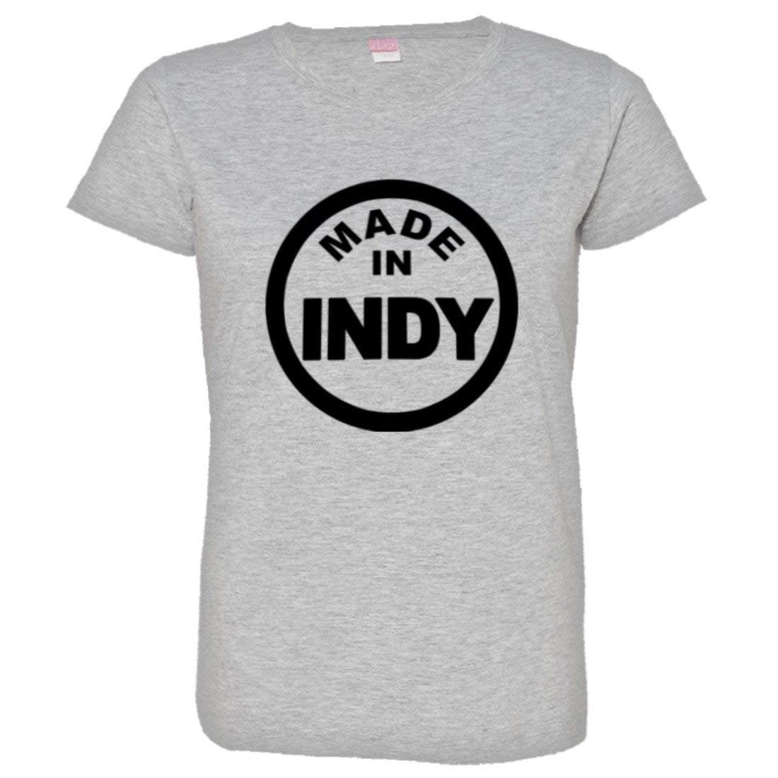 PleaseMeTees™ Womens Born Made Indianapolis Indiana Logo Label HQ Tee ...