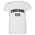 PleaseMeTees™ Womens Chicago 312 Area Code Distressed HQ Tee - Walmart.com