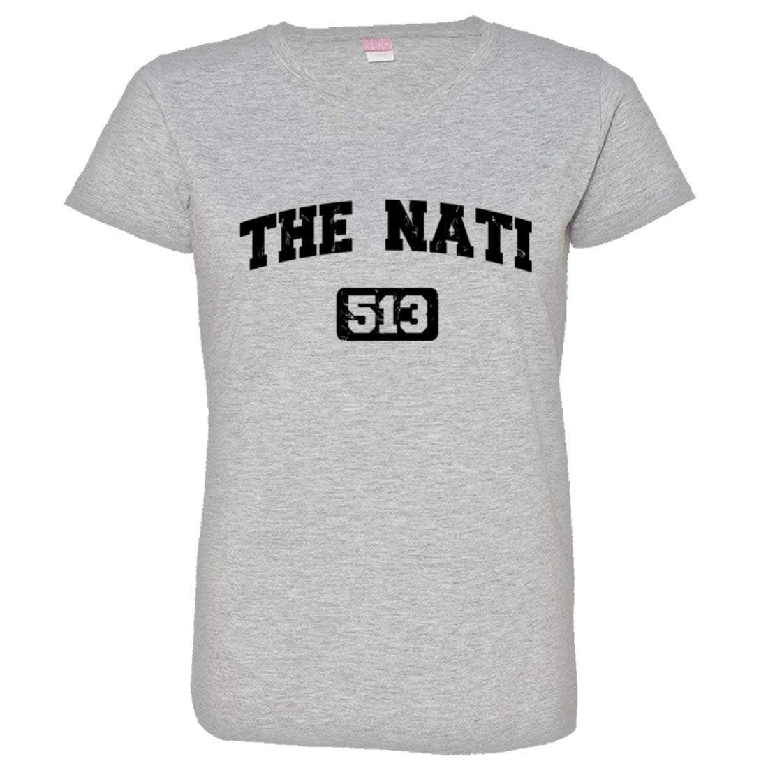 PleaseMeTees™ Womens Cincinnati 513 The Nati Area Code Distressed HQ ...