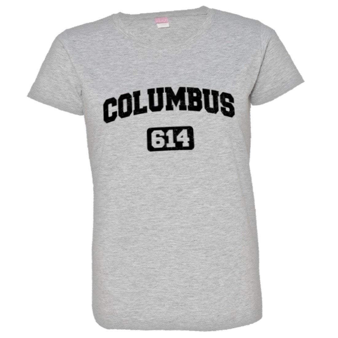 PleaseMeTees™ Womens Columbus 614 CBUS Area Code Distressed HQ Tee ...