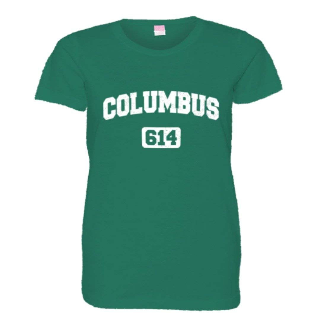 PleaseMeTees™ Womens Columbus 614 CBUS Area Code Distressed HQ Tee ...