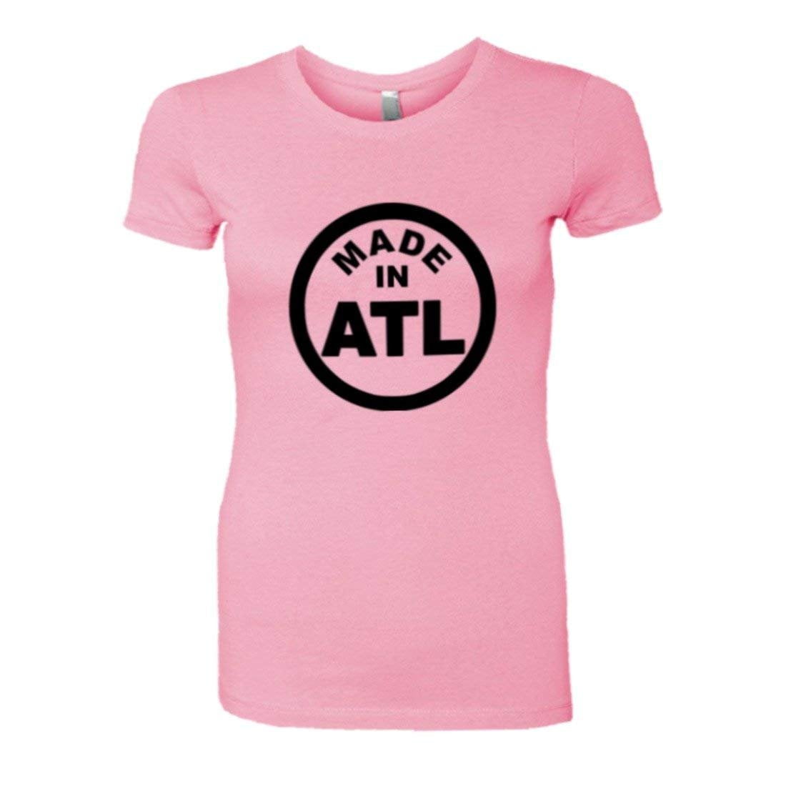PleaseMeTees™ Womens From Born Made In Atlanta GA Logo Label Tag HQ Tee ...