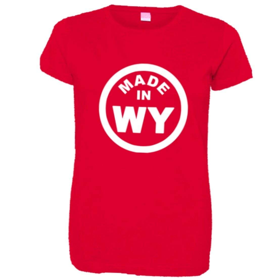 PleaseMeTees™ Womens From Born Made In Wyoming WY Logo Label HQ Tee ...