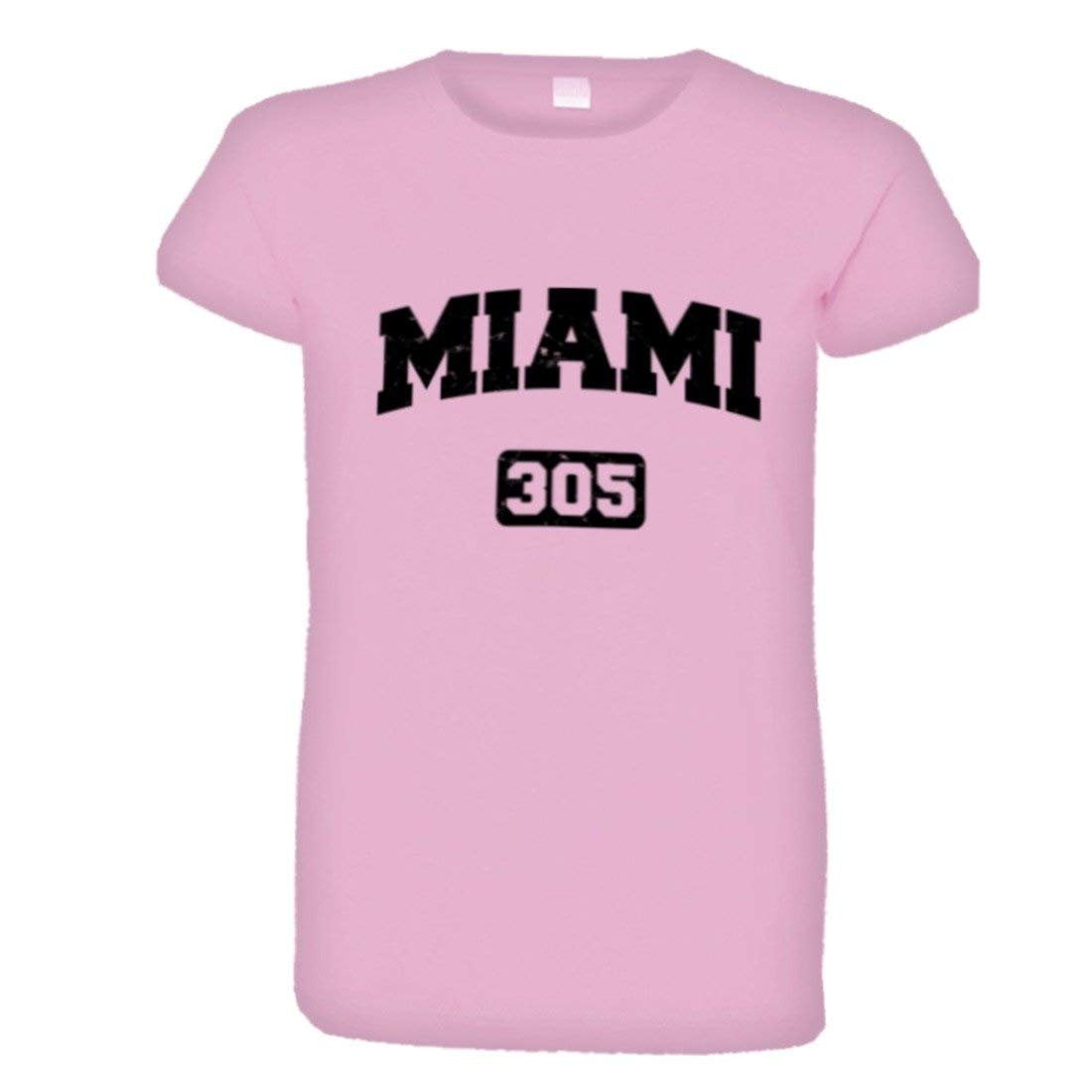 PleaseMeTees™ Womens Miami Florida 305 Area Code Distressed HQ Fashion ...