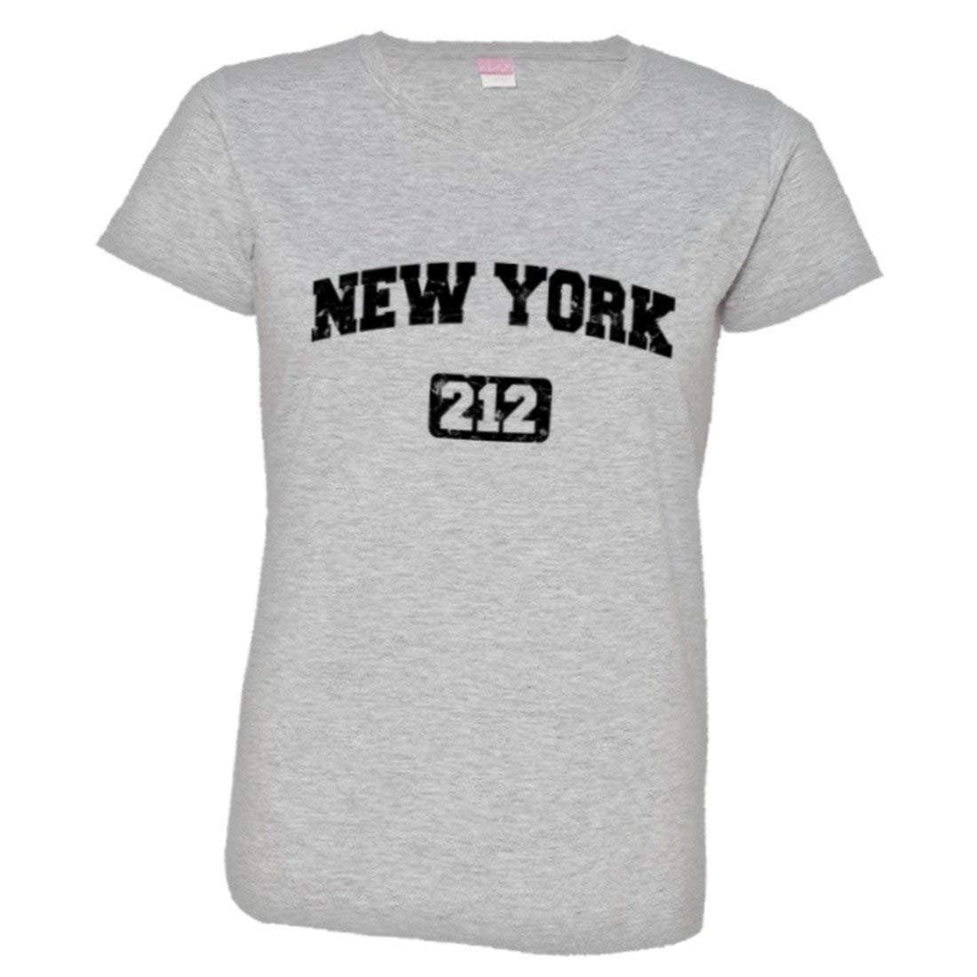 PleaseMeTees™ Womens New York 212 Area Code I Love NY Distressed HQ Tee ...