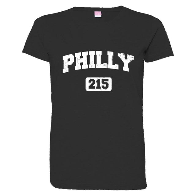 PleaseMeTees™ Womens Philly 215 Area Code Philadelphia Distressed HQ ...