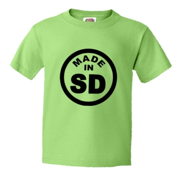 PleaseMeTees™ Youth From Born Made In South Dakota SD Logo Label HQ Tee ...