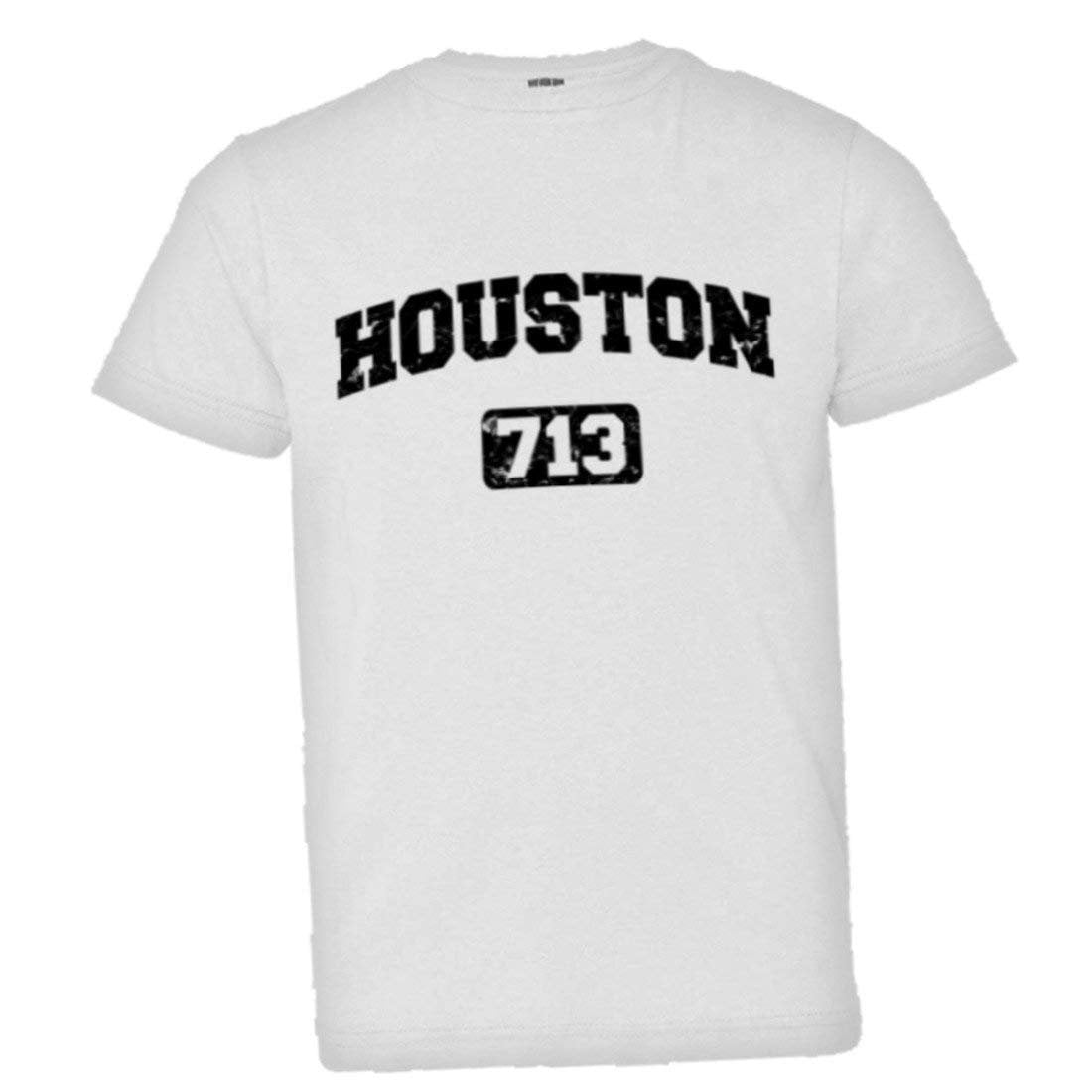 PleaseMeTees™ Youth Houston 713 Area Code Distressed HQ Tee - Walmart.com