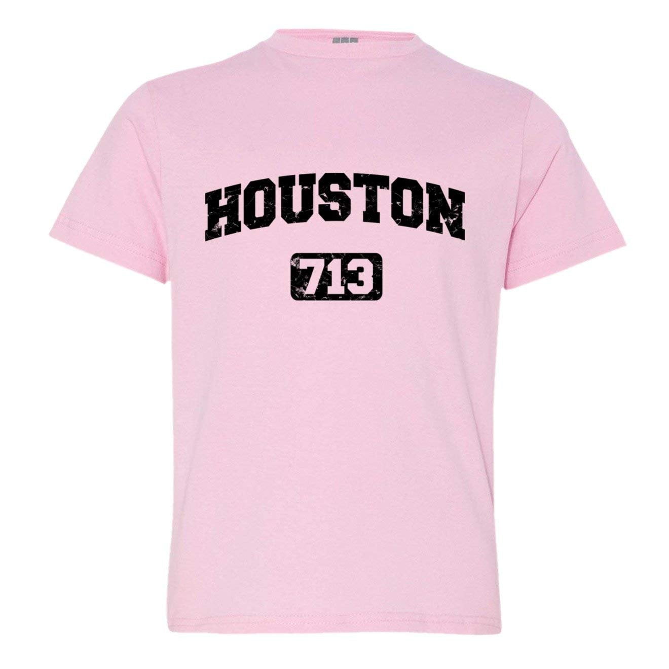 PleaseMeTees™ Youth Houston 713 Area Code Distressed HQ Tee - Walmart.com
