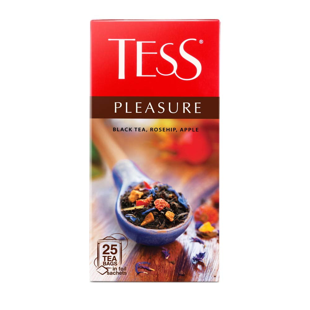 Pleasure Black Tea Lemon Sorghum Pieces Cornflower Petals Rose Hips 25 ...