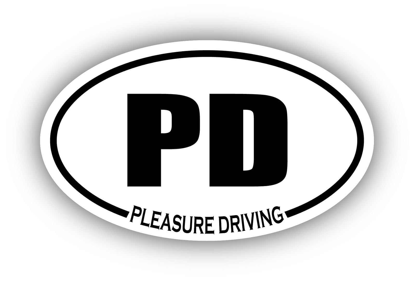 Pleasure Driving PD Oval Bumper Sticker 3M Vinyl Decal 3 in x 5 in ...