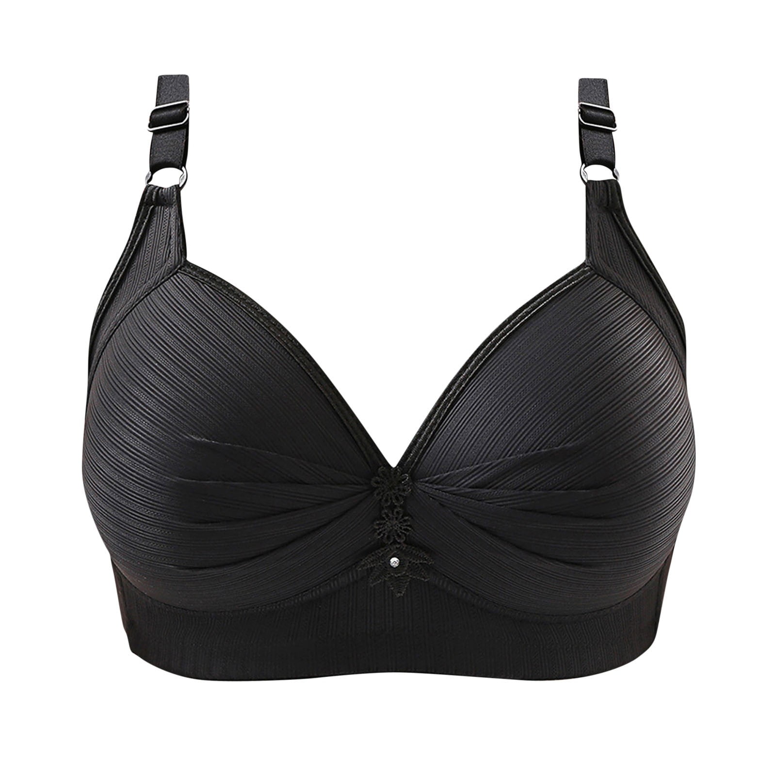 Pleated Bra for Women, Womens Push Up Bras No Underwire Everyday Bras ...