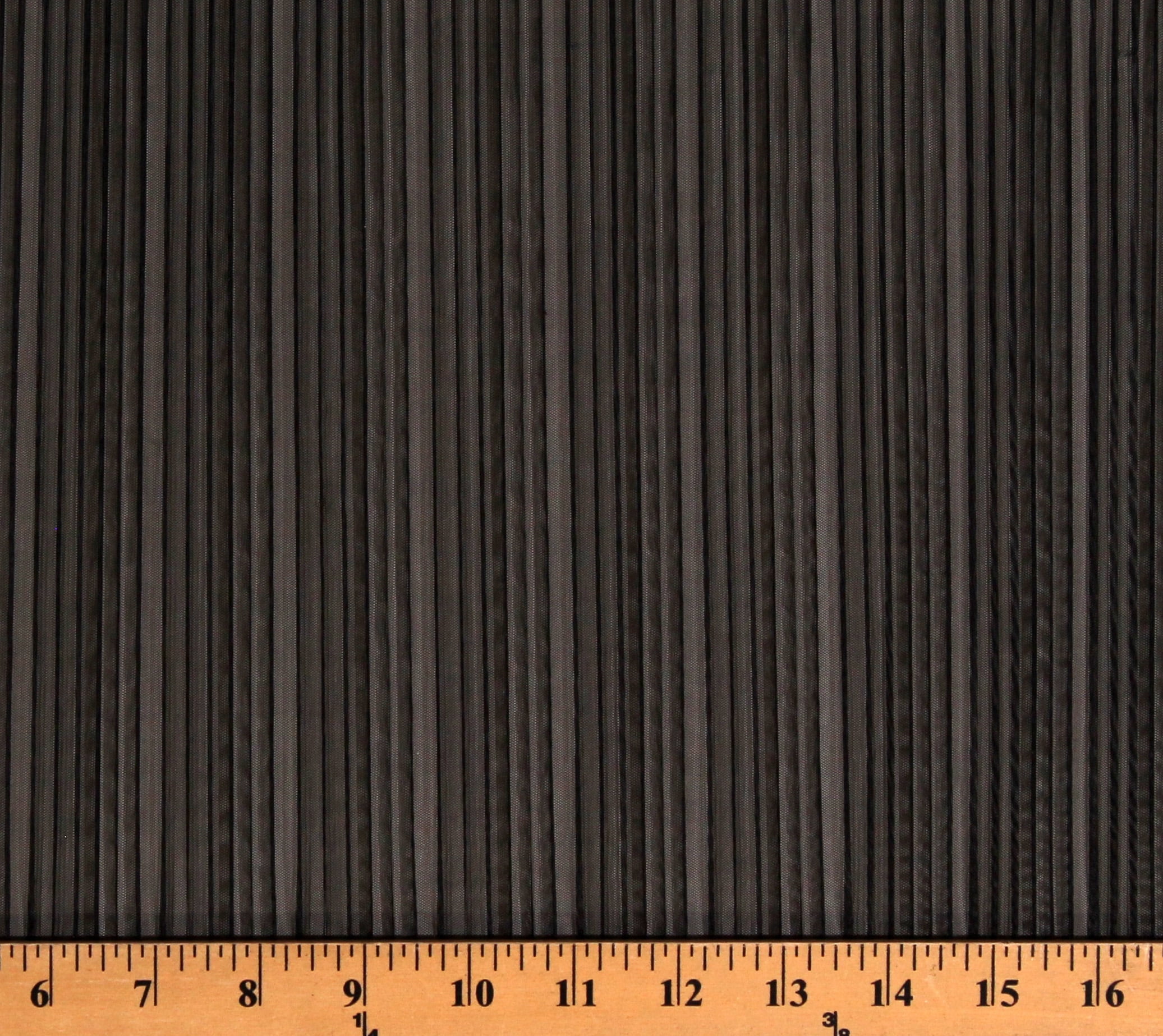 Pleated Chiffon Sheer Accordion Pleat Black 44