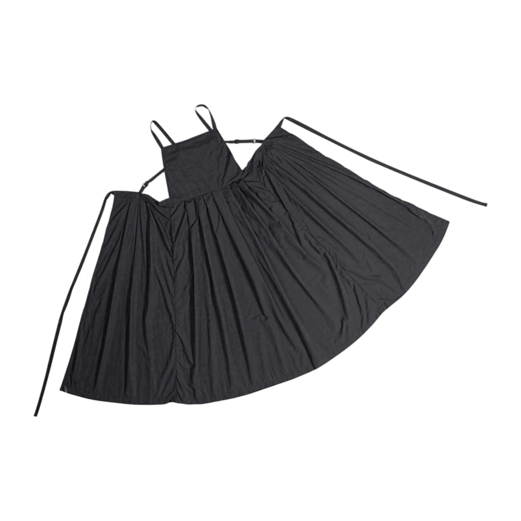 Pleated Design Cooking Apron Pinafore With Extended Coverage For Home ...