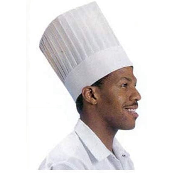Pleated Disposable Chef Hat,1 Box - 12": 10 Pieces - Walmart.com