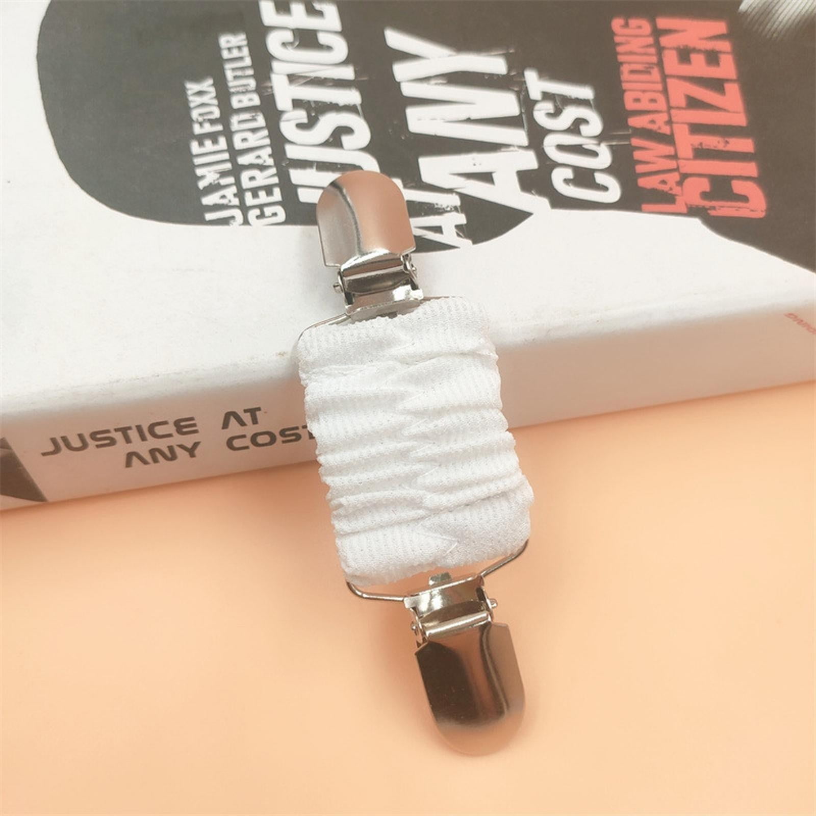 Pleated Elastic Band Elastic Cardigan Clip Fashion Fixing Clip White ...