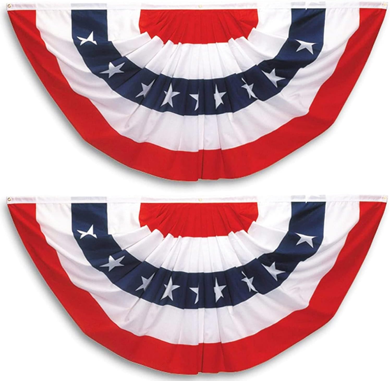 Pleated Fan Flags Bunting USA Decoration Flag American Patriotic Stars ...