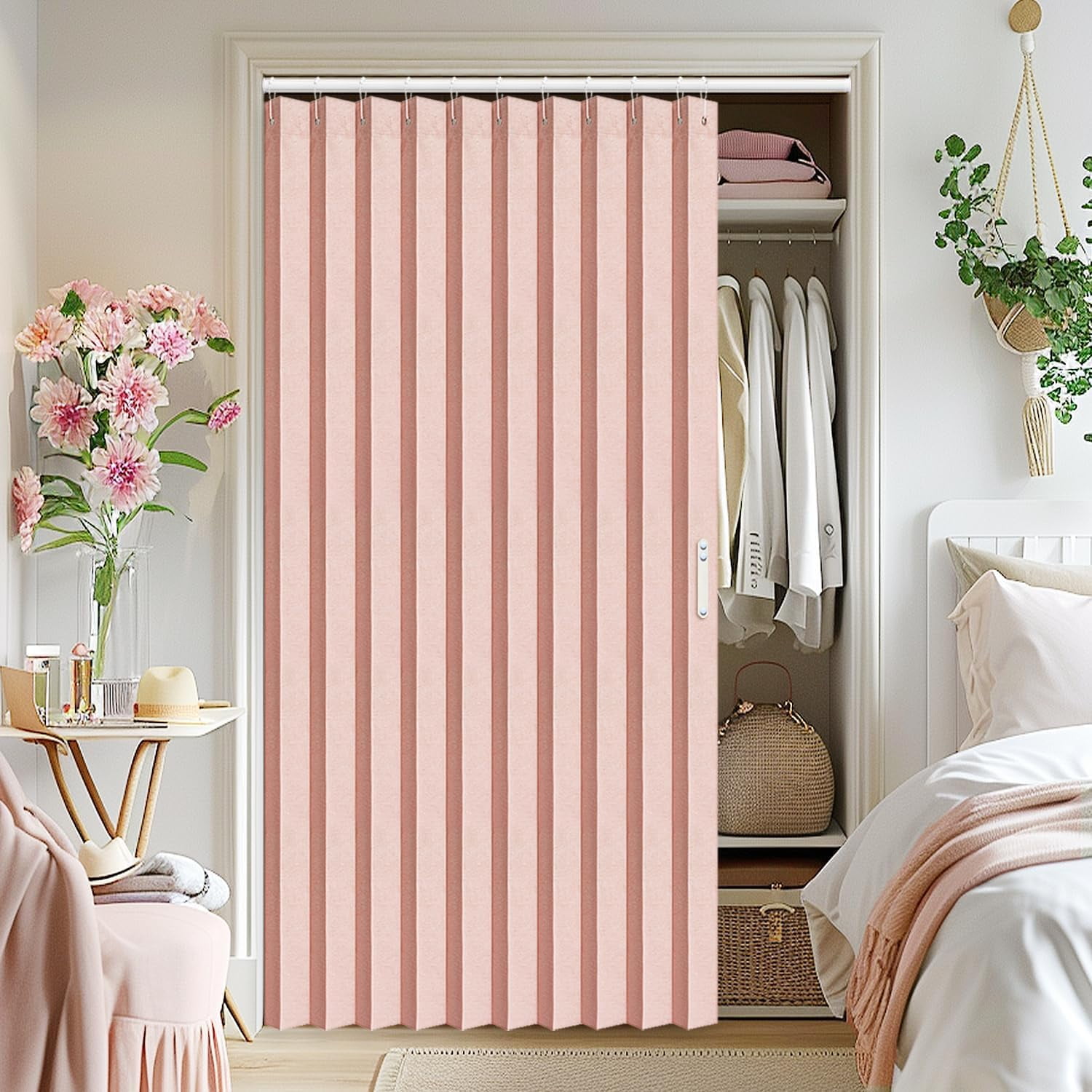 Pleated Folding Curtains for Doorway - Laundry Room Curtains for ...