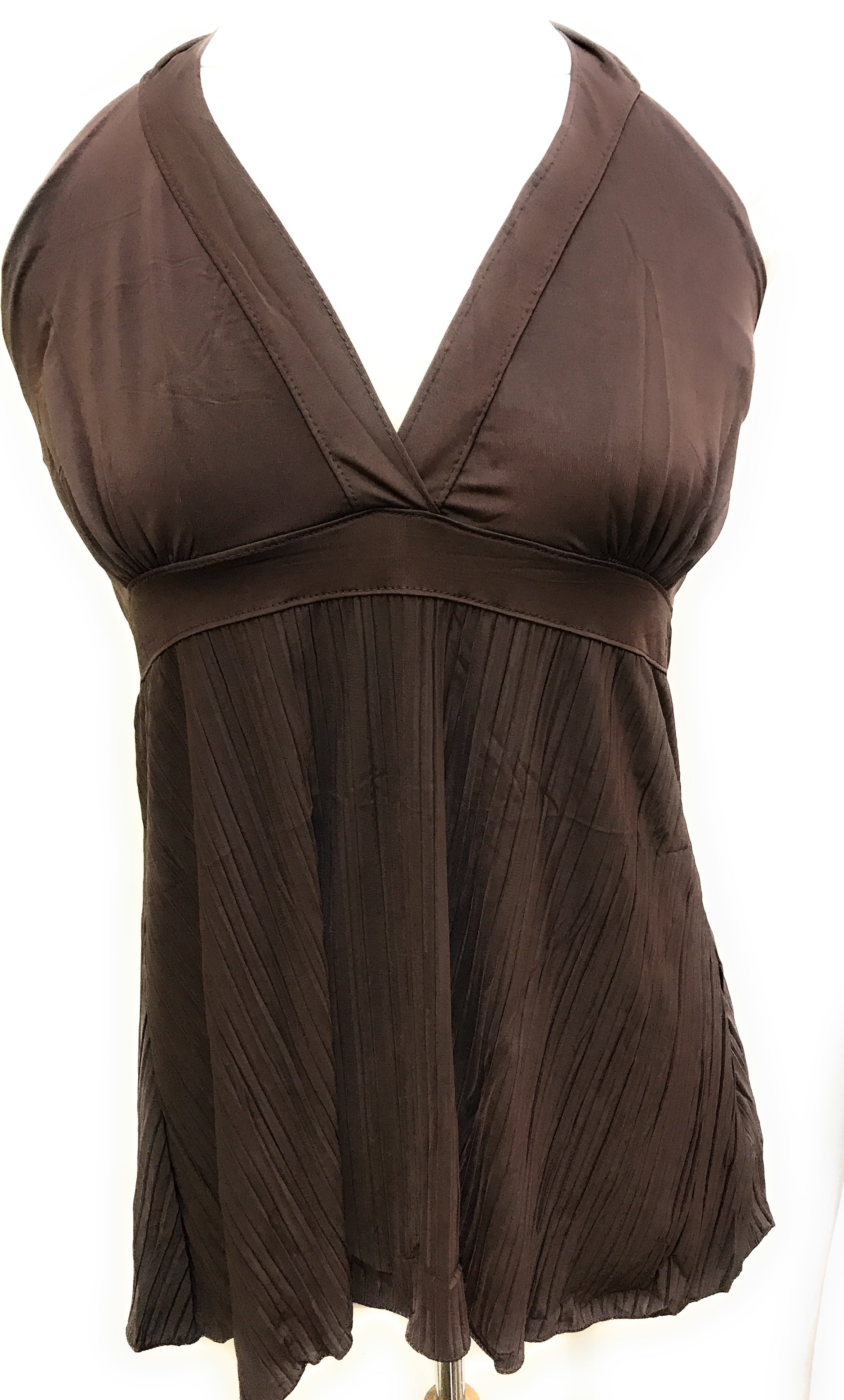 Pleated Halter Top - Walmart.com