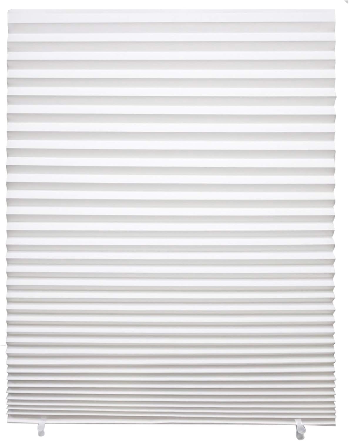 Pleated Paper Temporary Window Blinds White 48" x 72"-6PC Light ...