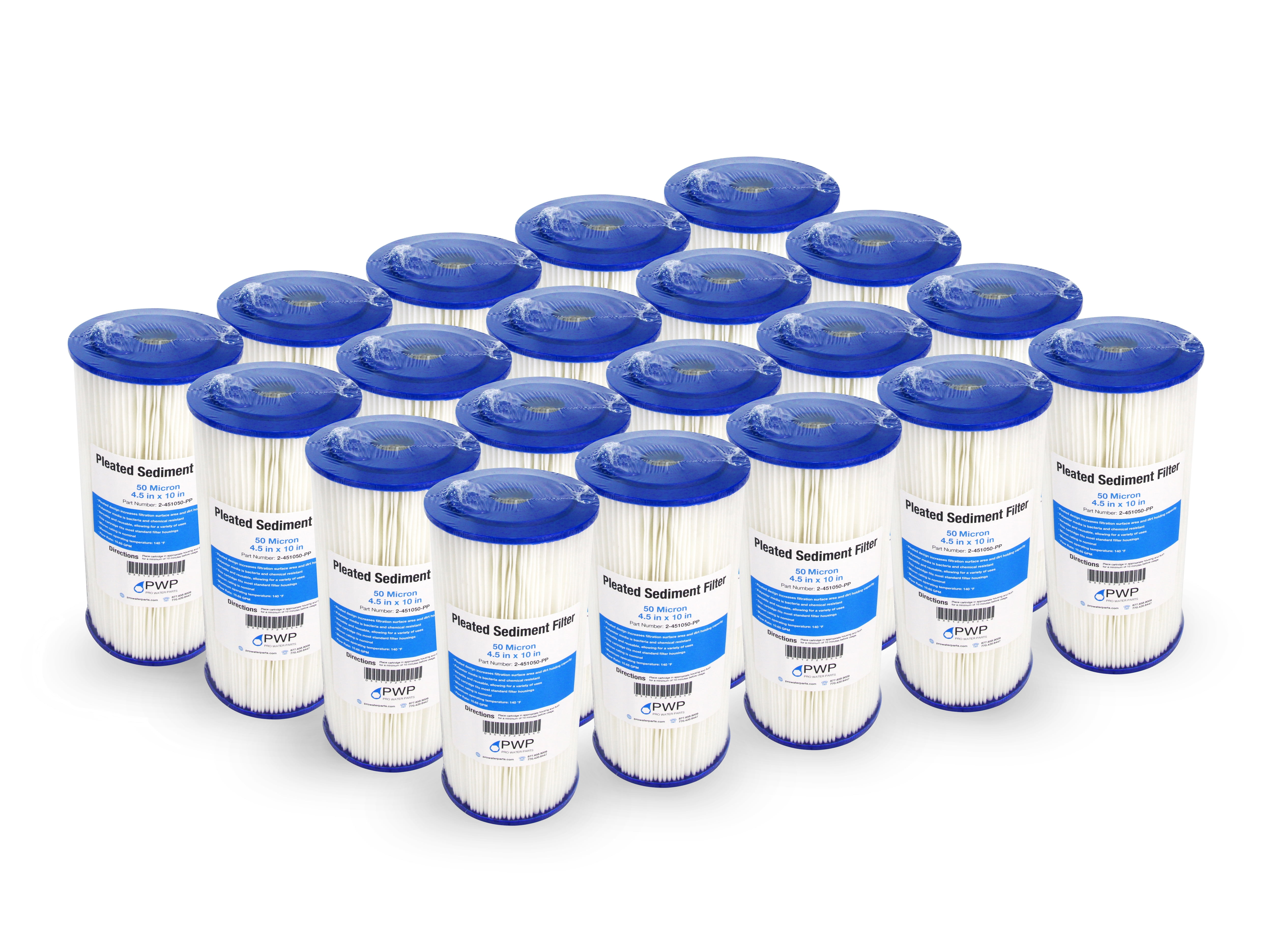 Whole House RO Pleated Poly Water Filter Cartridge, 10x4.5", 50 Micron ...