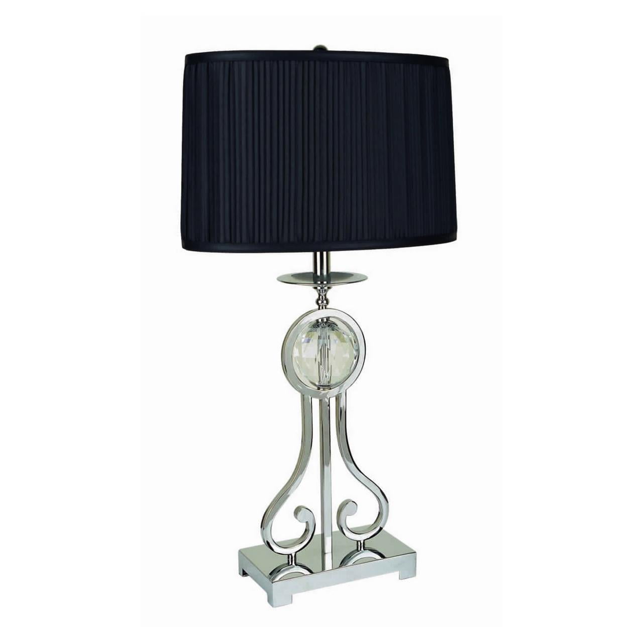 Pleated Rectangular Table Lamp with Metal Base, Set of 2, Blue and ...