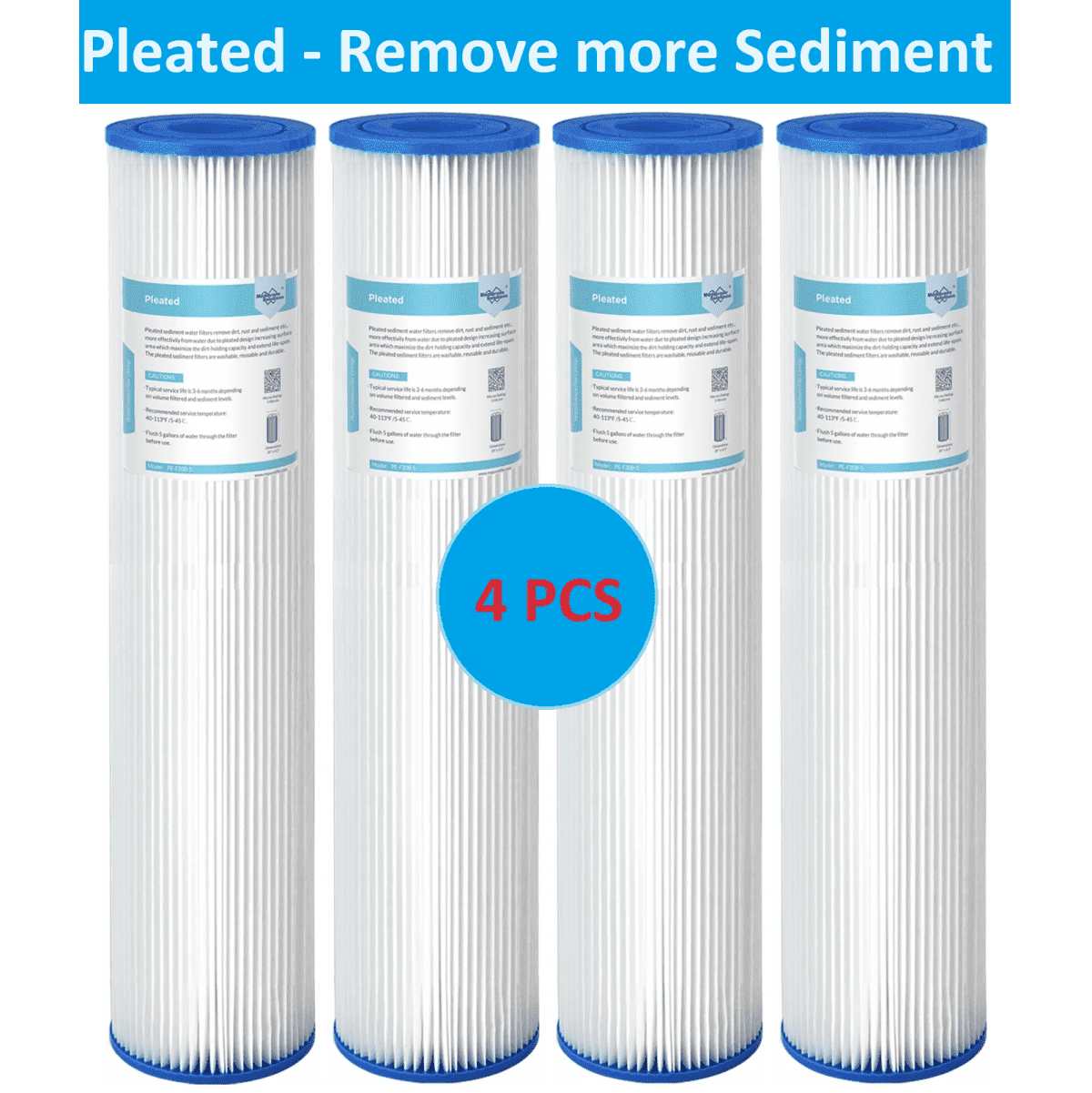 "Membrane Solutions 20 Micron Whole House Water Filter, Washable ...