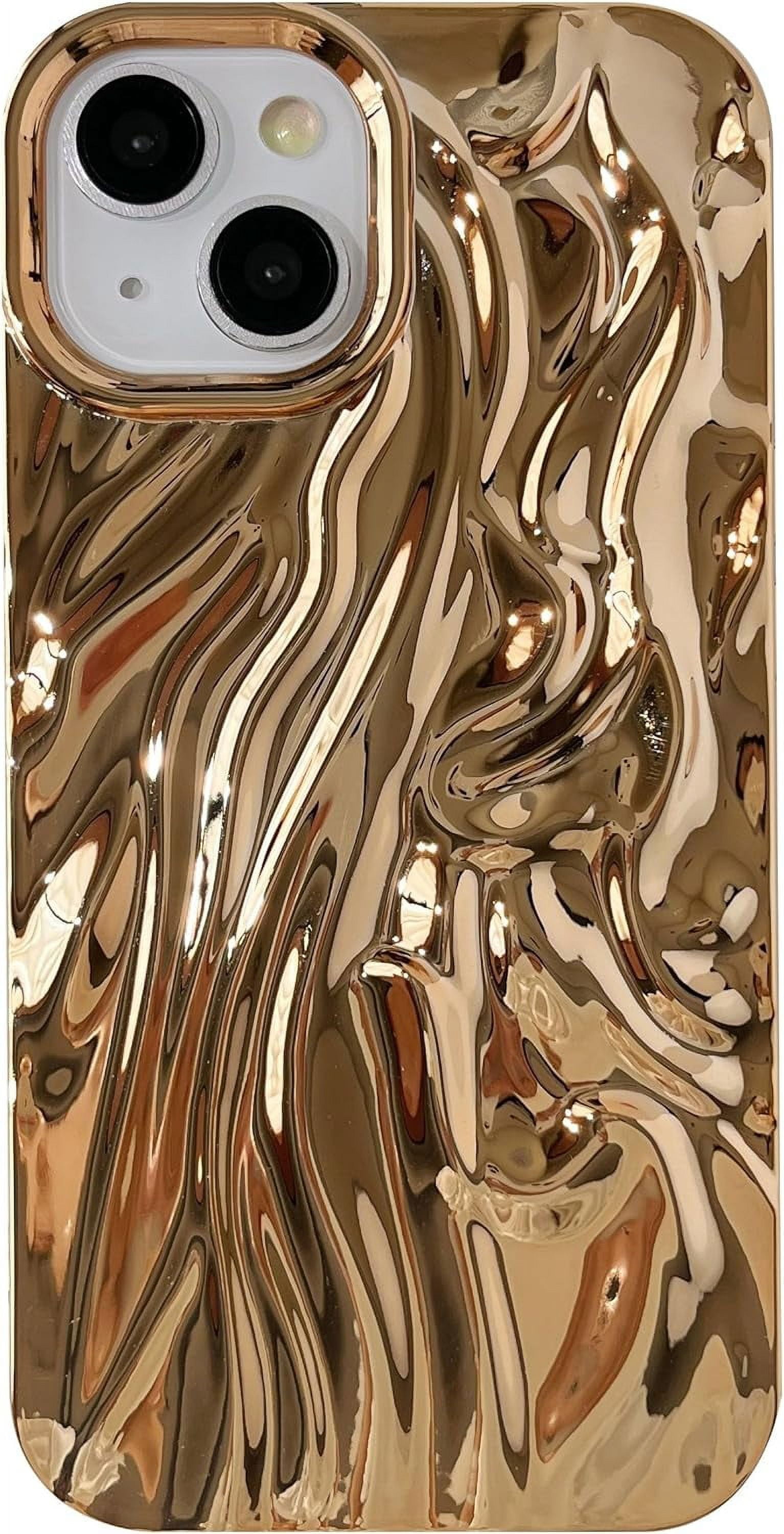 Pleated Water Ripple Chrome Wave Pattern Soft Compatible with iPhone ...