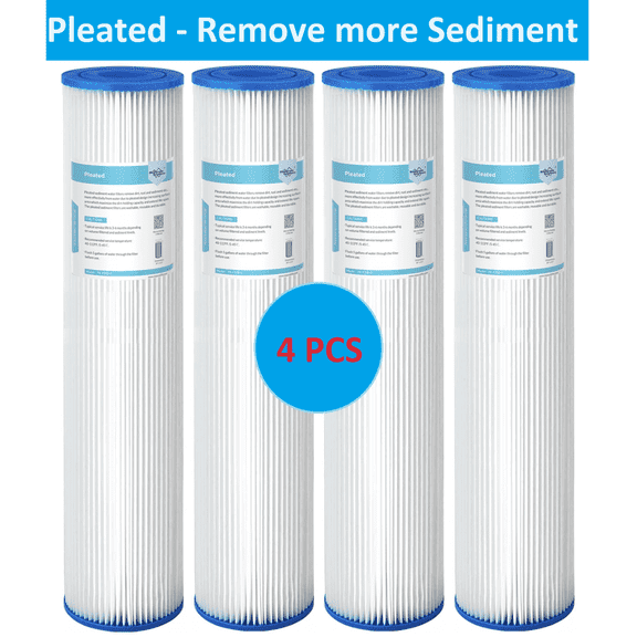 Whole House Water Sediment Filter 4.5" x 20" - 1 Micron (2 Pack ...